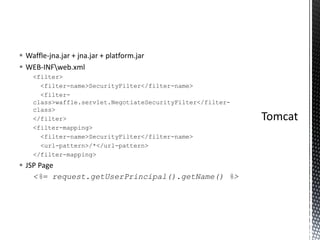 WAFFLE: Windows Authentication in Java | PPT