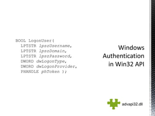 WAFFLE: Windows Authentication in Java | PPT