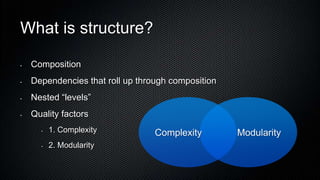 Restructuring- improving the modularity of an existing code-base | PPTX