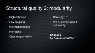 Restructuring- improving the modularity of an existing code-base | PPTX