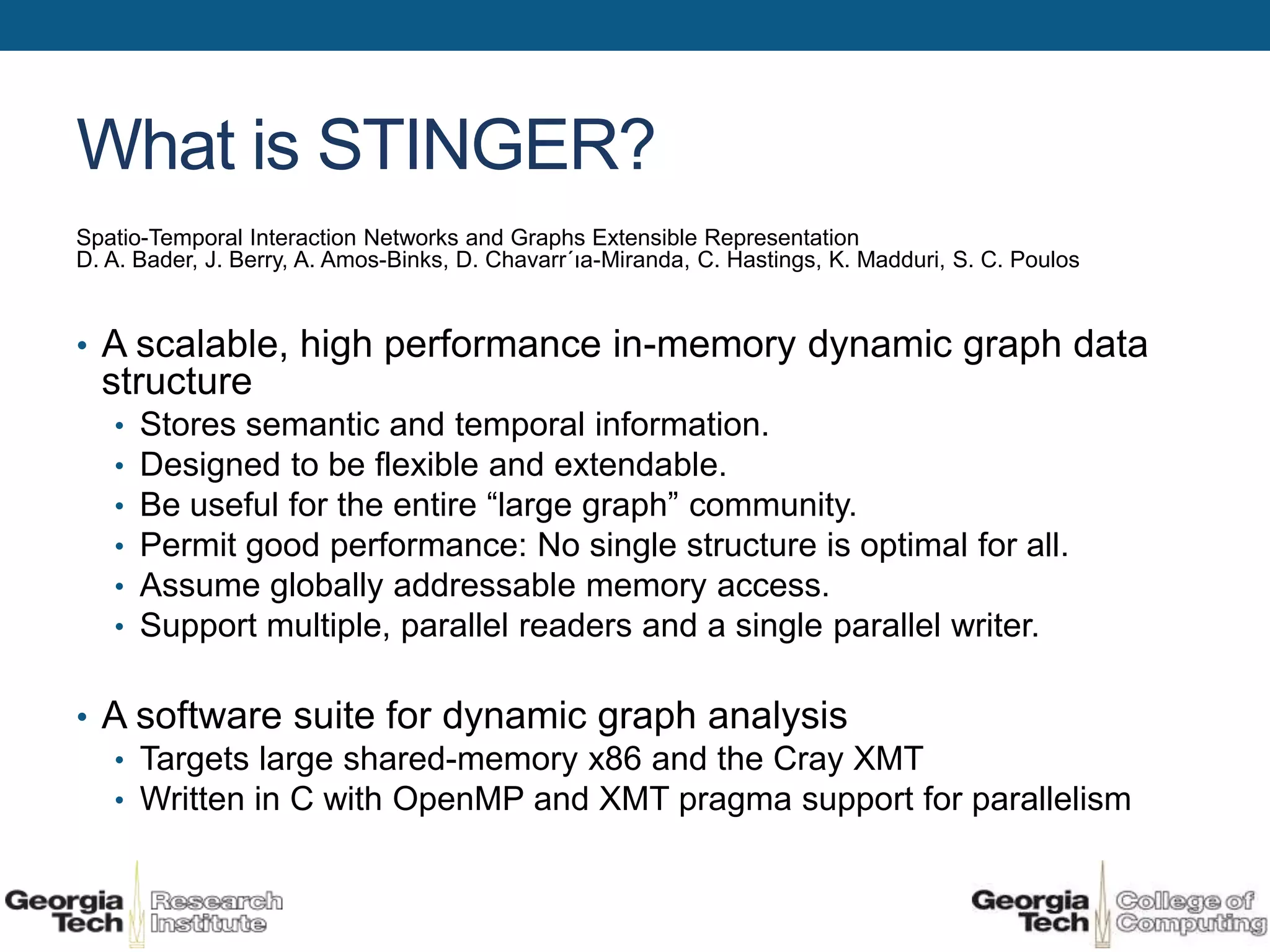 Introduction to STINGER | PPTX
