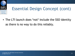 Connecting IMS LTI and SAML (Draft) | PPT
