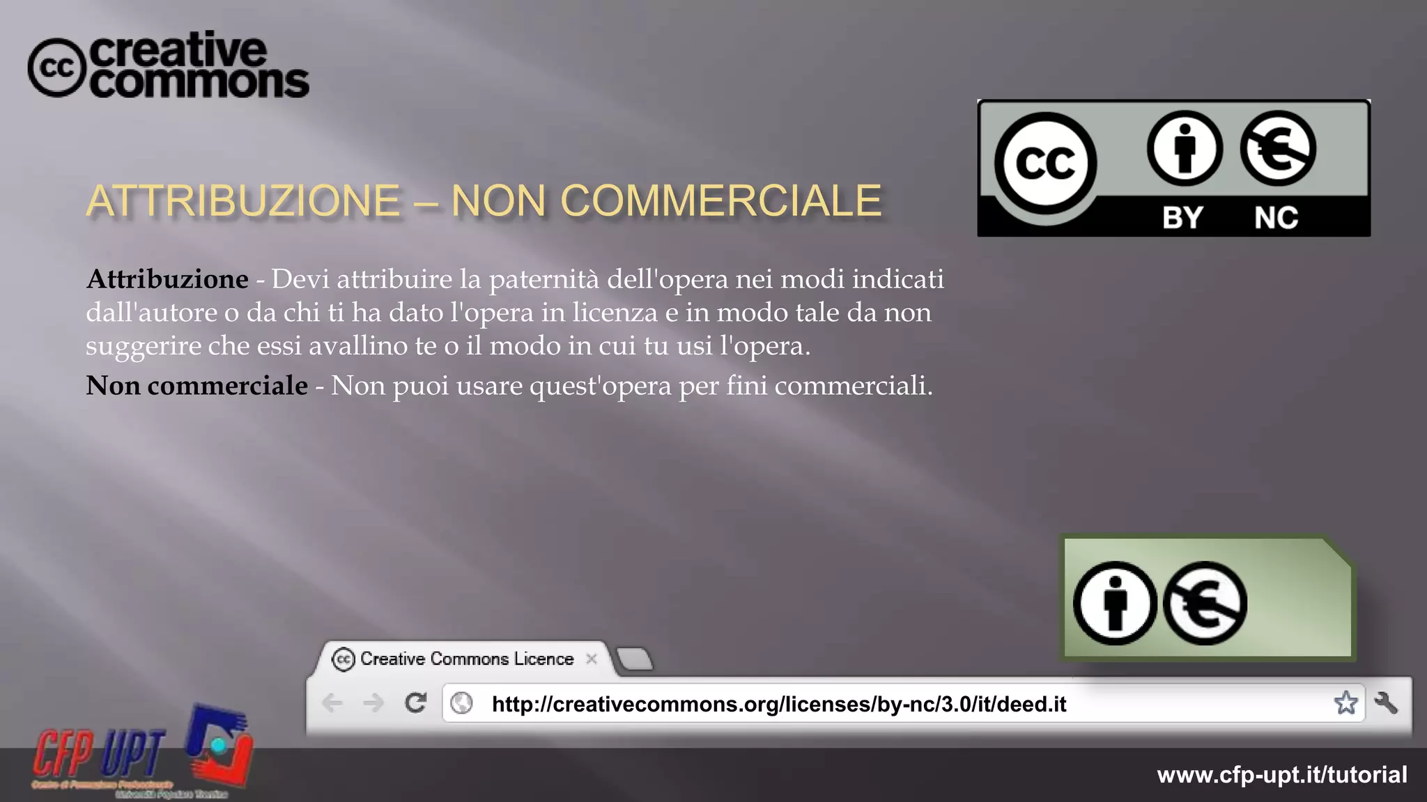 CFP-UPT tutorial - Creative Commons Licence - 01 | PPT