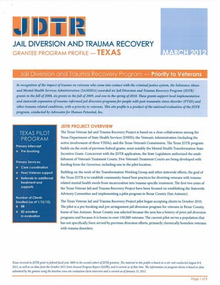 Veterans Jail Diversion and Trauma Recovery Program | PDF