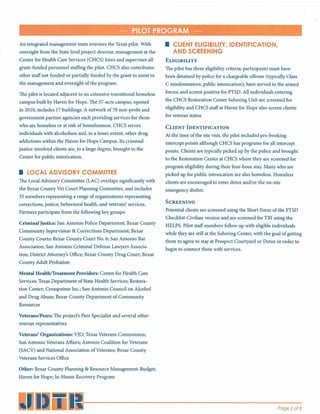 Veterans Jail Diversion and Trauma Recovery Program | PDF