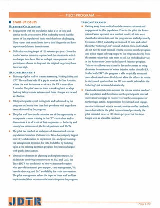 Veterans Jail Diversion and Trauma Recovery Program | PDF