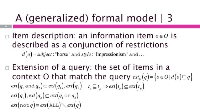 Models and interaction mechanisms for exploratory interfaces | PPT
