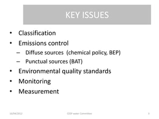 WFD priority substances: the state of progress | PPT