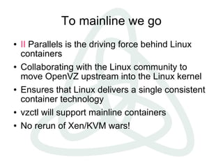 OpenVZ Linux Containers | PPT