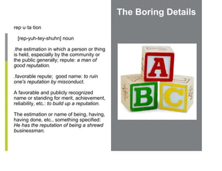 Managing Your Library’s Online Reputation | PPT