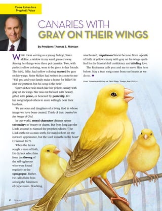 Canaries With Gray On Their Wings by Thomas S. Monson | PDF
