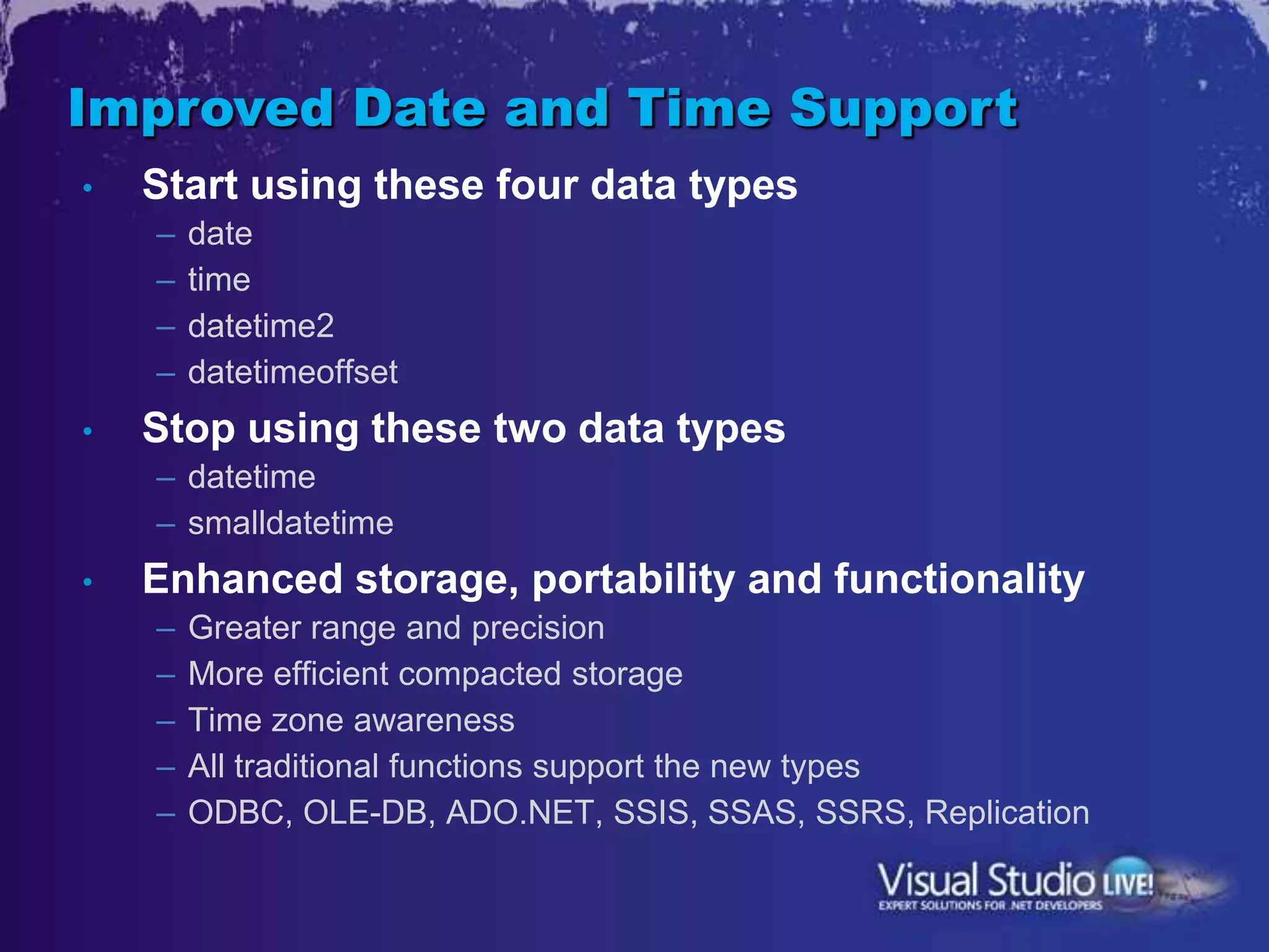 SQL Server Workshop for Developers - Visual Studio Live! NY 2012