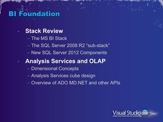 SQL Server Workshop for Developers - Visual Studio Live! NY 2012 | PPT