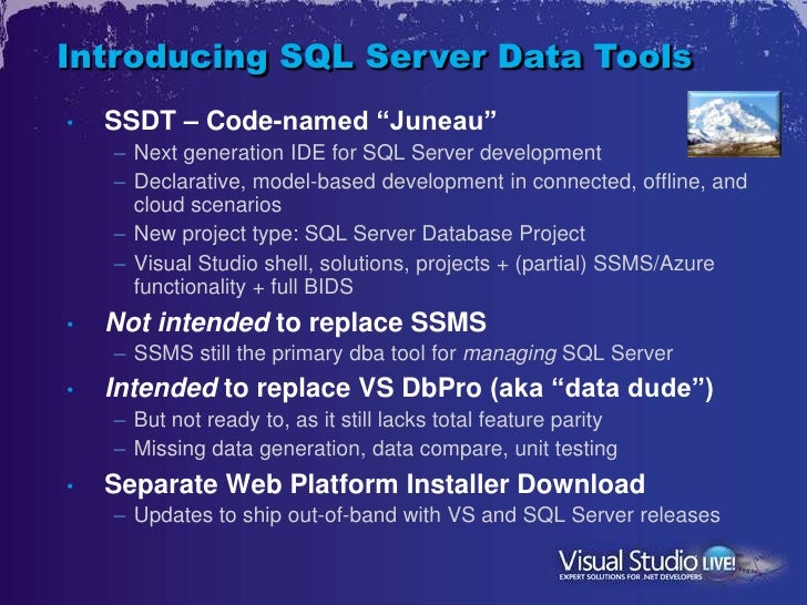 SQL Server Workshop for Developers - Visual Studio Live! NY 2012