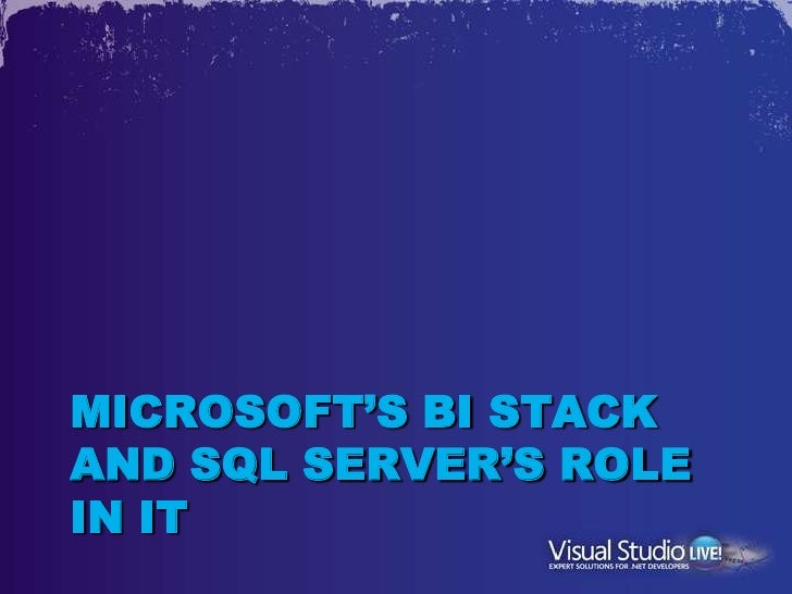 SQL Server Workshop for Developers - Visual Studio Live! NY 2012