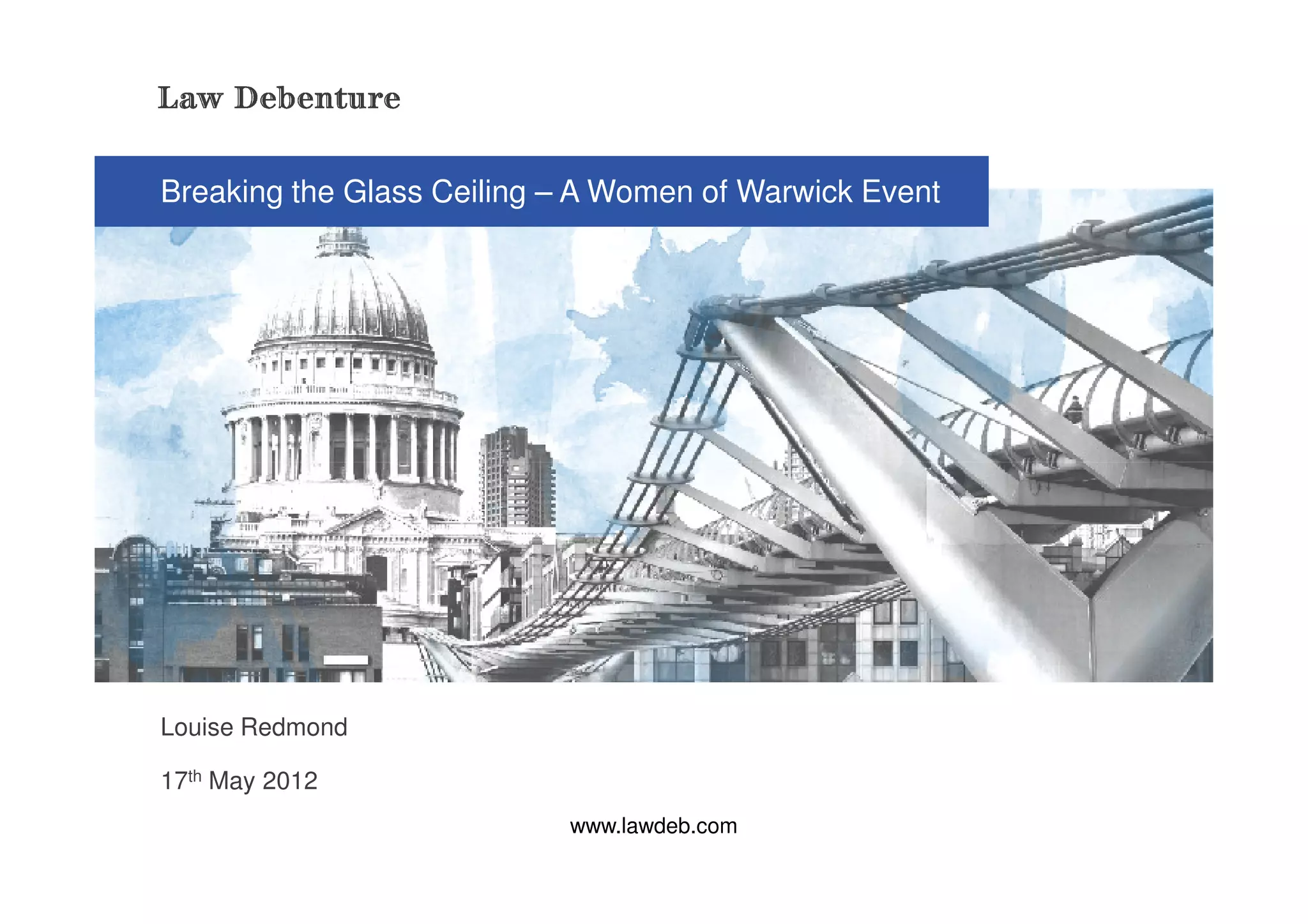 Women of Warwick- Breaking glass ceiling - Louise Redmond and Don ...