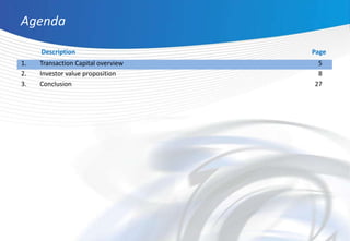 Transaction Capital: IPO Management Roadshow Presentation | PPTX