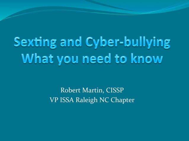 2012 06 Sexting and Cyberbullying | PDF