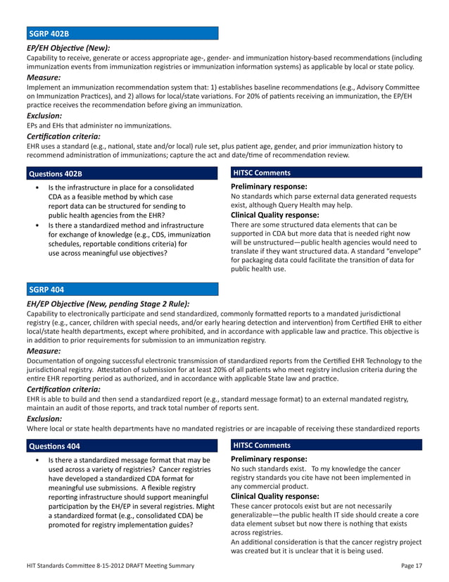 2012 08-15 standards-summary_draft | PDF