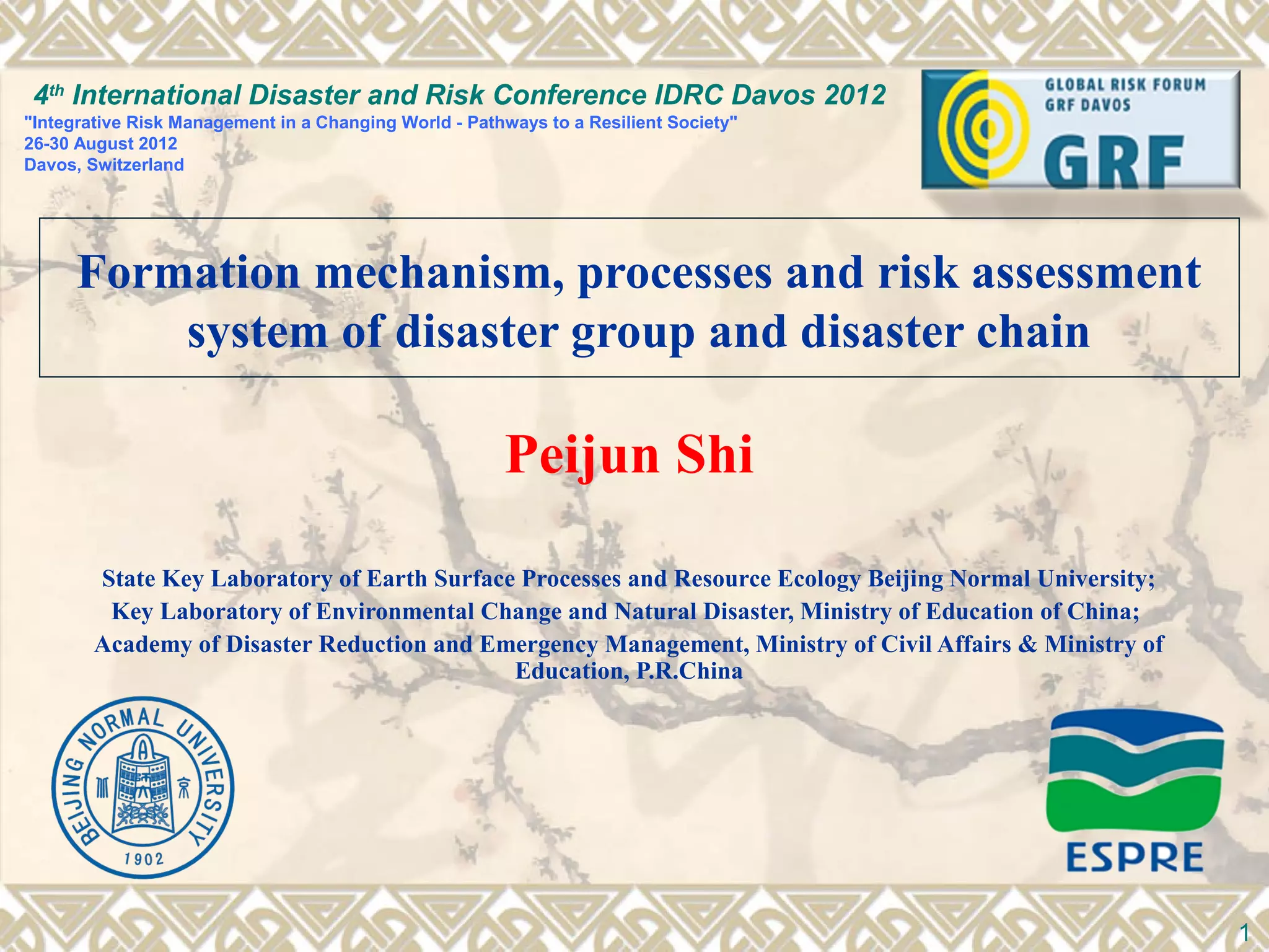 Formation mechanism, process and risk evaluation system of disaster ...