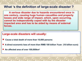 Lessons learned from recent very large-scale disasters in the world | PPT