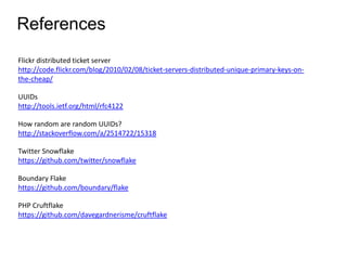 Unique ID generation in distributed systems | PPTX