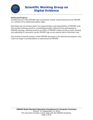 2012-09-13 SWGDE Model SOP for Computer Forensics V3-0.pdf | Free Download