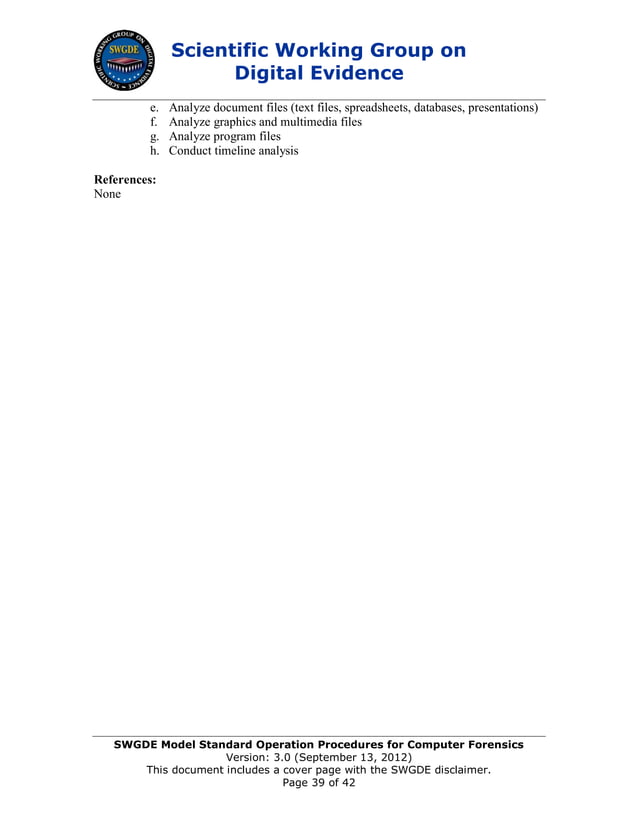 2012-09-13 SWGDE Model SOP for Computer Forensics V3-0.pdf | Free Download