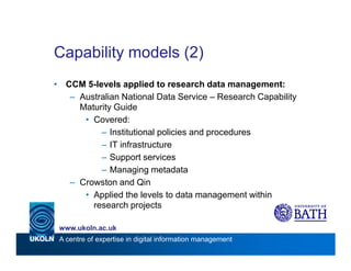 Developing a Community Capability Model Framework for data-intensive ...