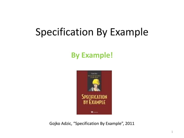 Specification by Example - By Example | PPTX | Operating Systems ...