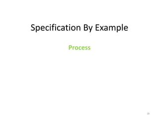 Specification by Example - By Example | PPTX