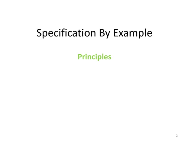 Specification by Example - By Example | PPTX | Operating Systems ...