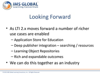 IMS Learning Tools Interoperability (Smart ICT Korea) | PPT