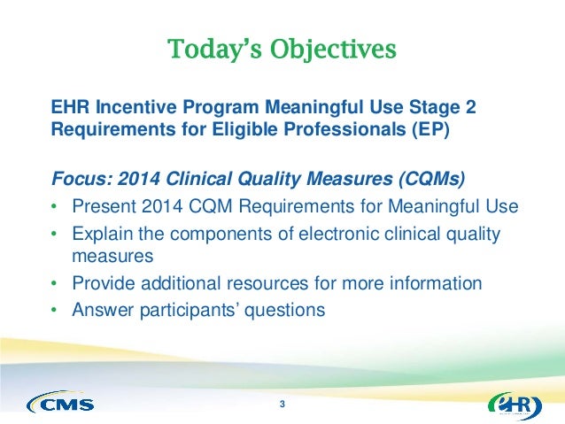 Overview of Stage 2 Clinical Quality Measures for the Medicare and Me…
