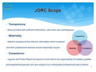 Jorc Code | PPTX