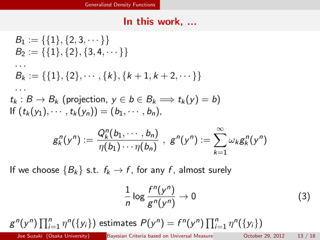 Bayesian Criteria based on Universal Measures | PDF | Physics | Science
