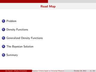 Bayesian Criteria based on Universal Measures | PDF | Physics | Science