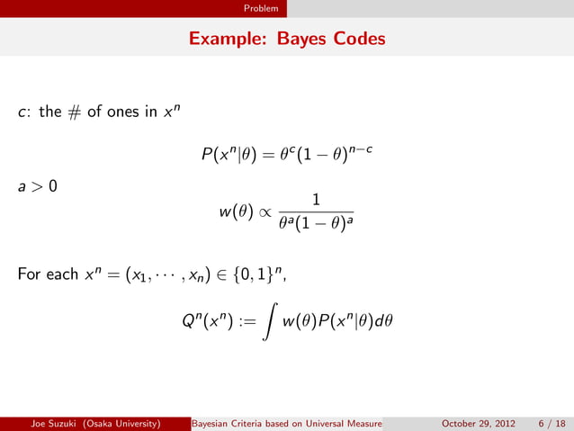 Bayesian Criteria based on Universal Measures | PDF | Physics | Science