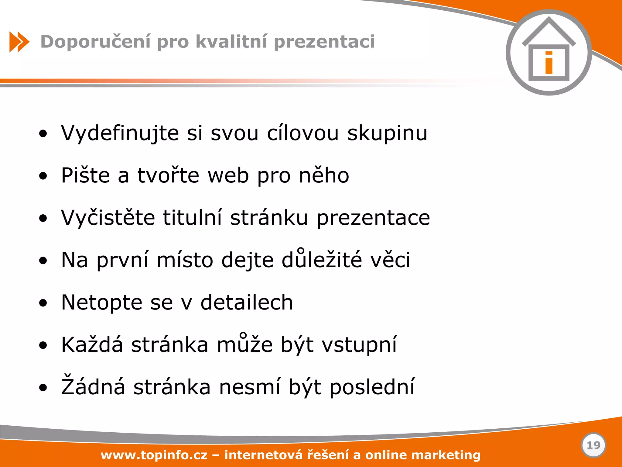 Struktura a obsah internetové prezentace | PPTX