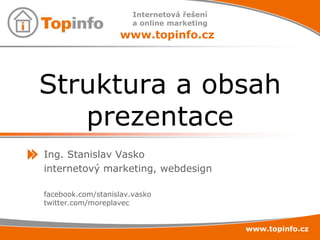 Struktura a obsah internetové prezentace | PPTX