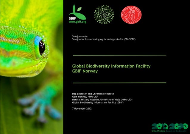 Global Biodiversity Information Facility (GBIF) - 2012 | PDF