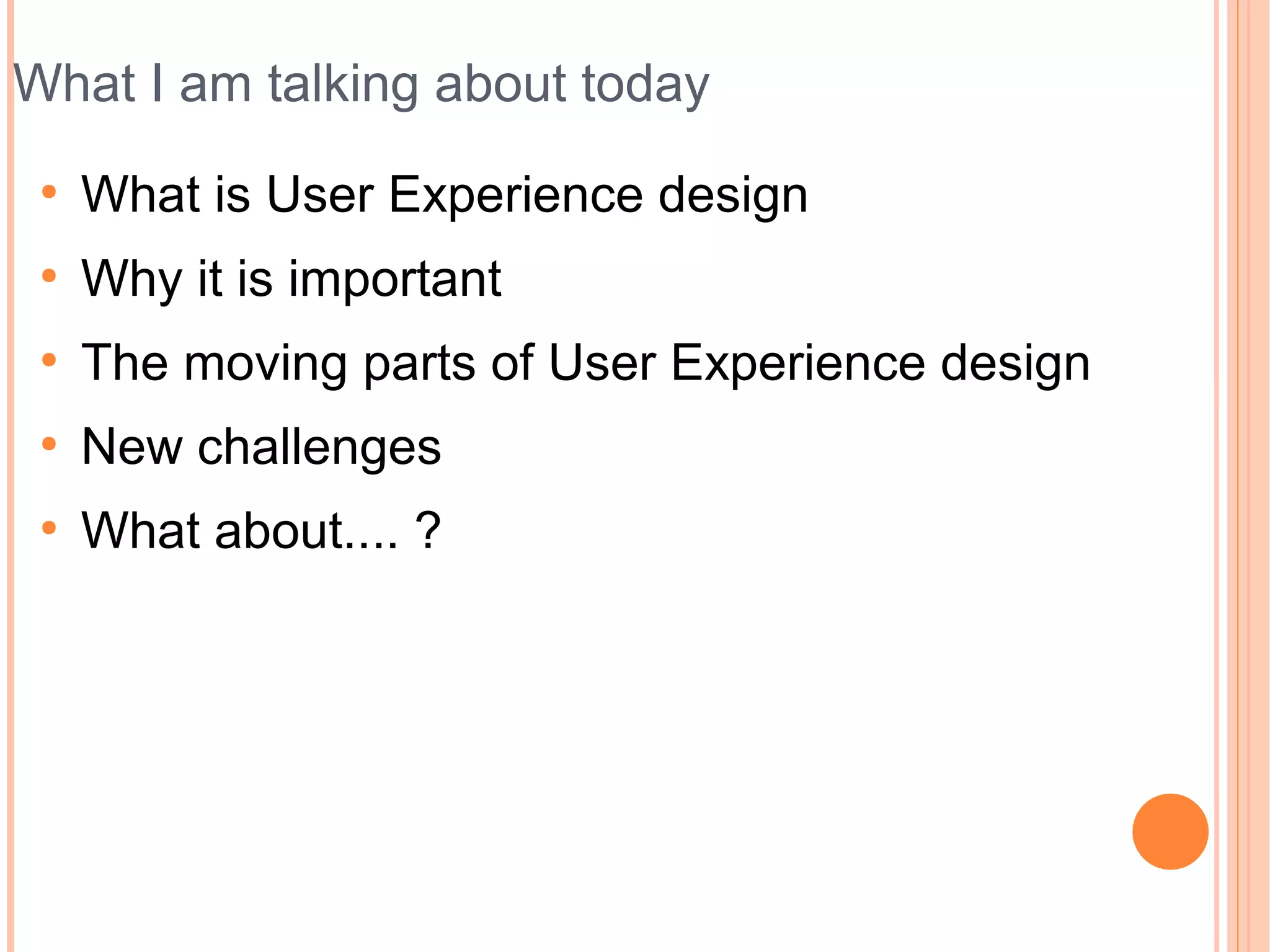 Introducing User Experience Design | PPT