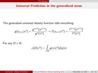 Universal Prediction without assuming either Discrete or Continuous | PPT