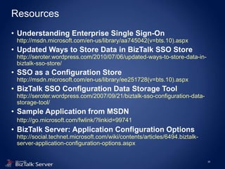 Using SSO for Application Configuration | PPT
