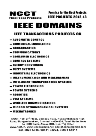 2012 11 ieee embedded system project titles, ncct ieee 2012-11 projec…