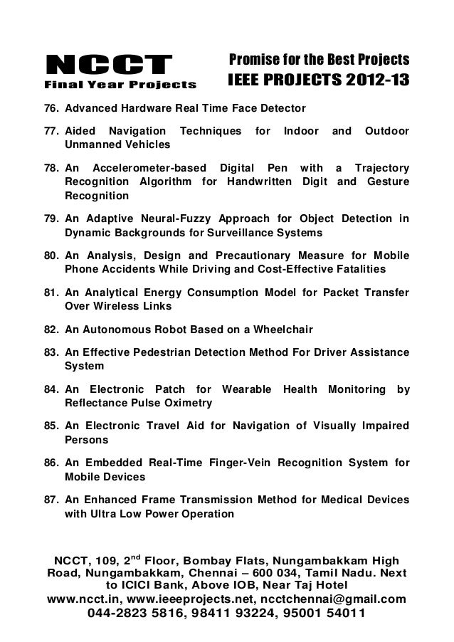 2012 11 ieee embedded system project titles, ncct ieee 2012-11 projec…
