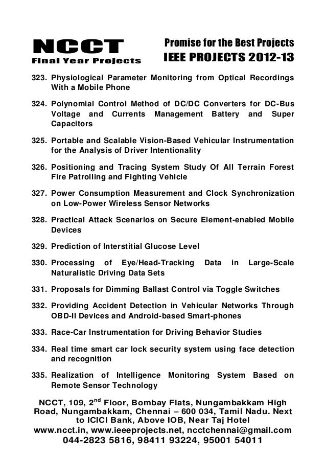 2012 11 ieee embedded system project titles, ncct ieee 2012-11 projec…