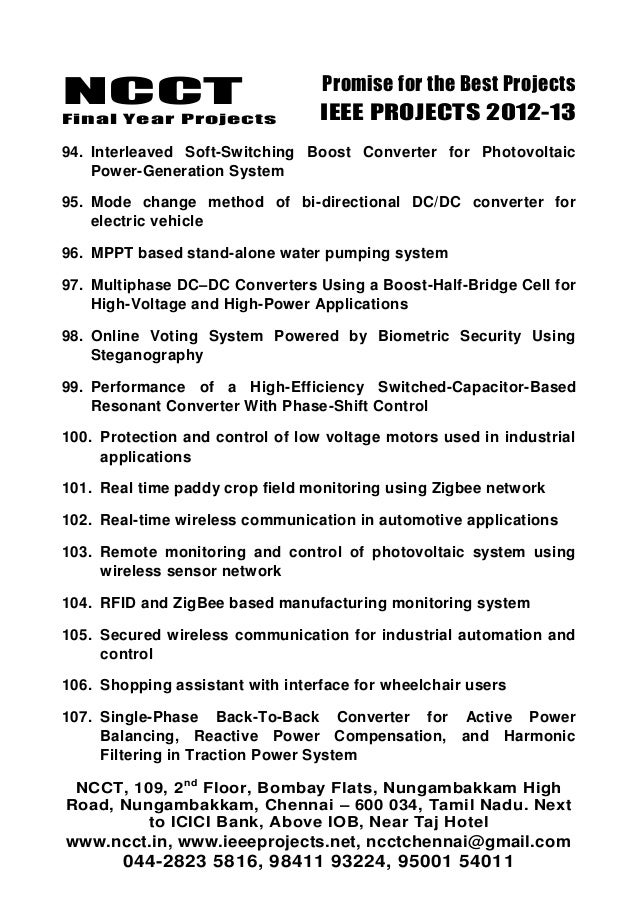2012 11 ieee embedded system project titles, ncct ieee 2012-11 projec…