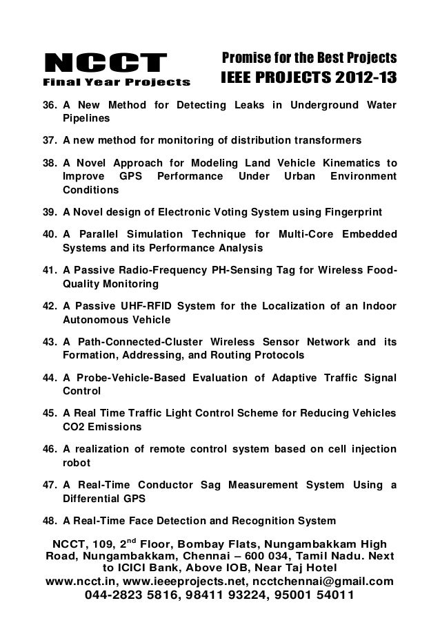 2012 11 ieee embedded system project titles, ncct ieee 2012-11 projec…
