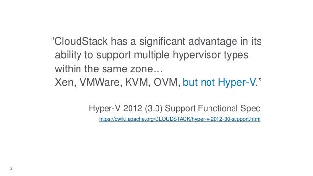 Supporting Hyper-V 3.0 on Apache CloudStack